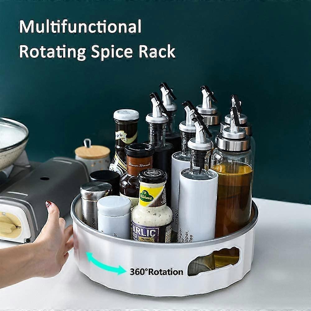 Revolving Spice Rack Kitchen Storage, Swivel Tray Revolving Base ...