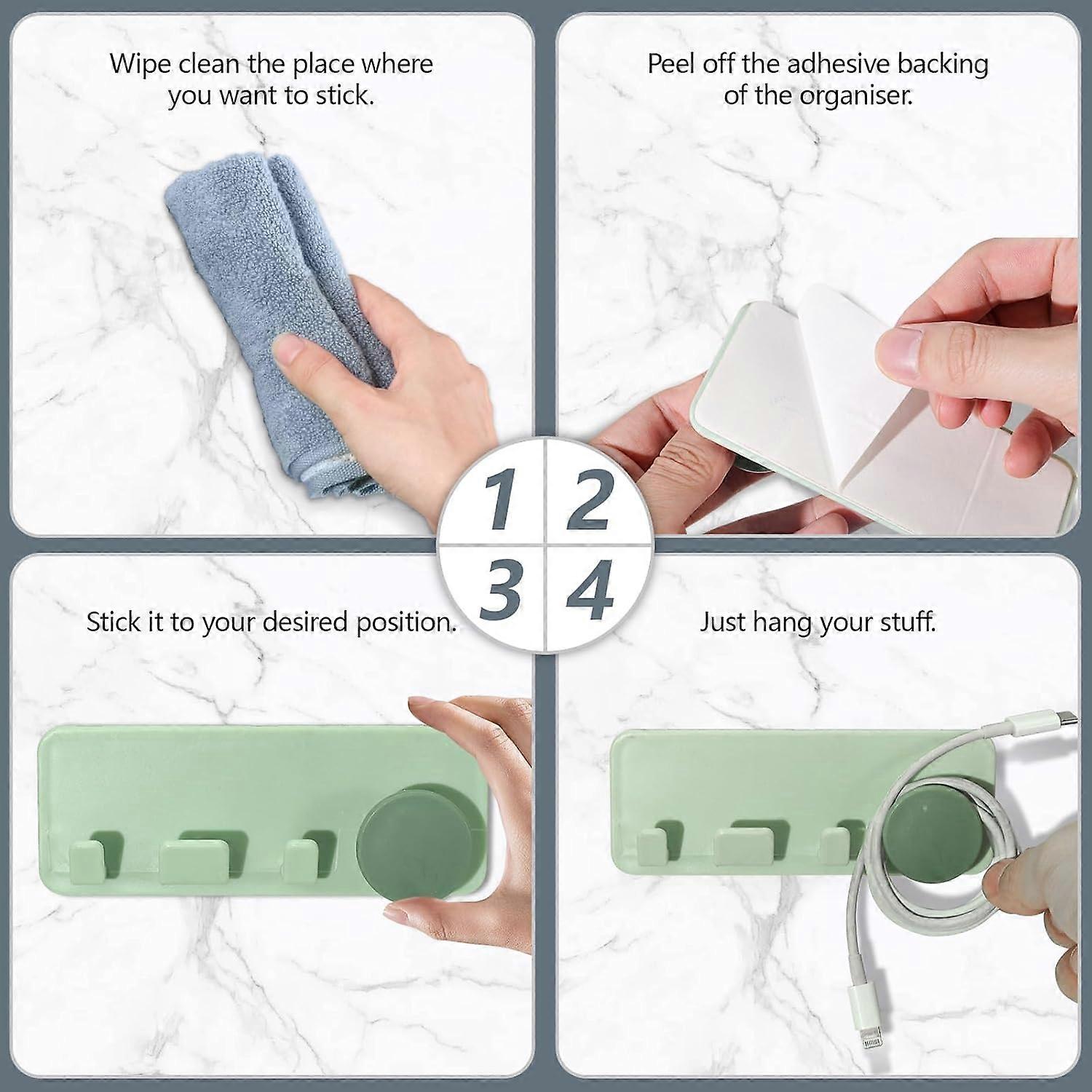 6Pcs Power Plug Hook Electrical Plug Holder, Self Adhesive Kitchen ...