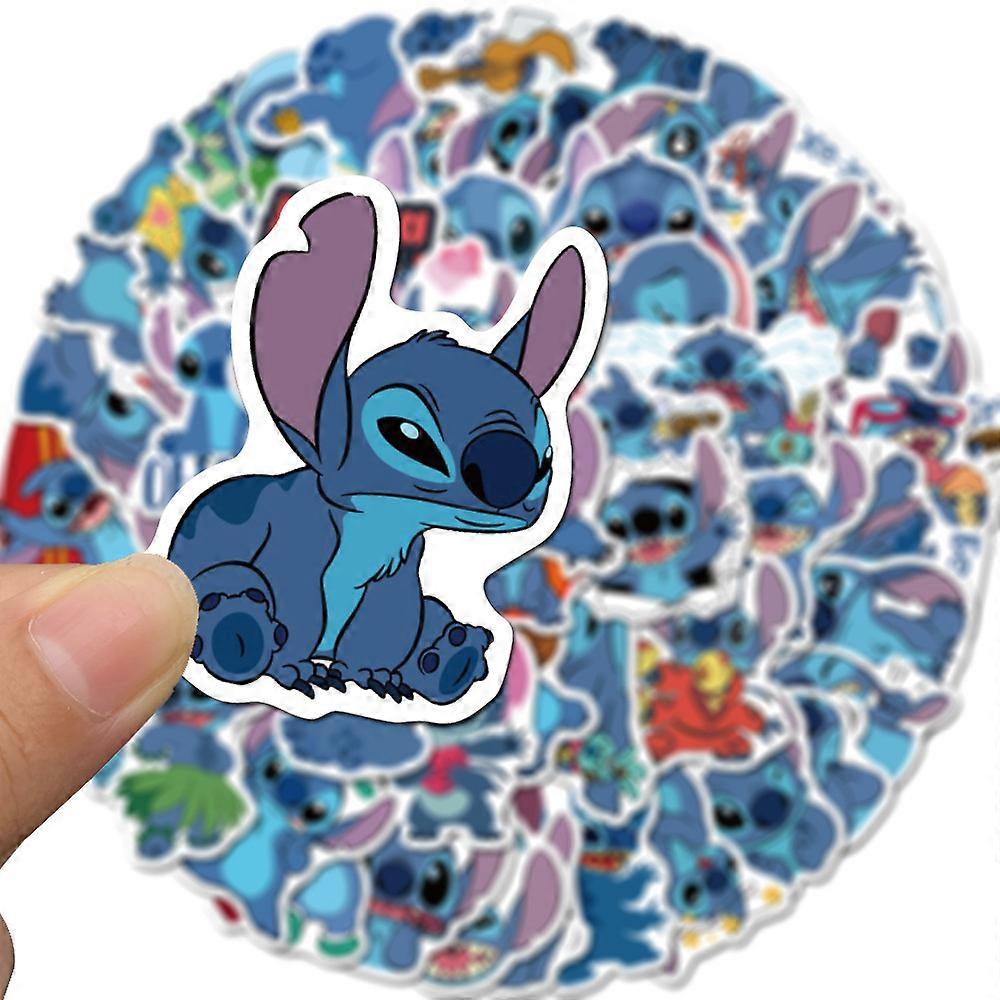 50PCS Stitch Laptop Stickers, Cute Waterproof Vinyl Cartoon Stickers ...