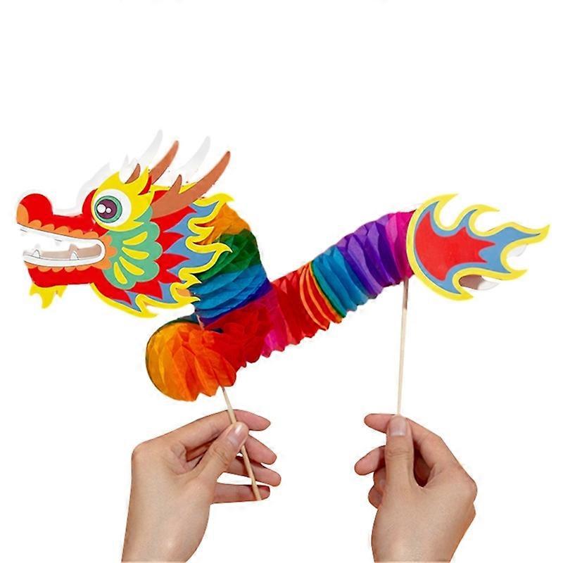 DIY Dragon Dance Puppet Kits Chinese Paper Dragon Toy Chines New Year ...