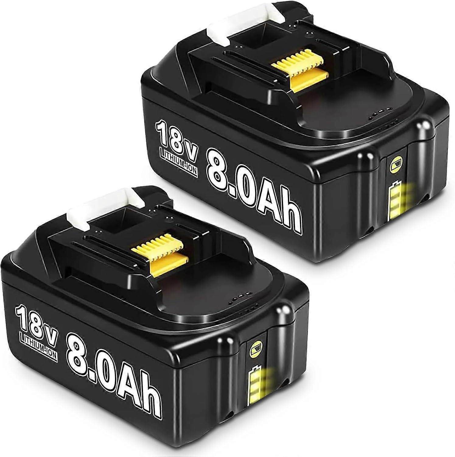 Compatible 2Pack 8.0Ah BL1860B Replacement for Makita 18V Batteries ...