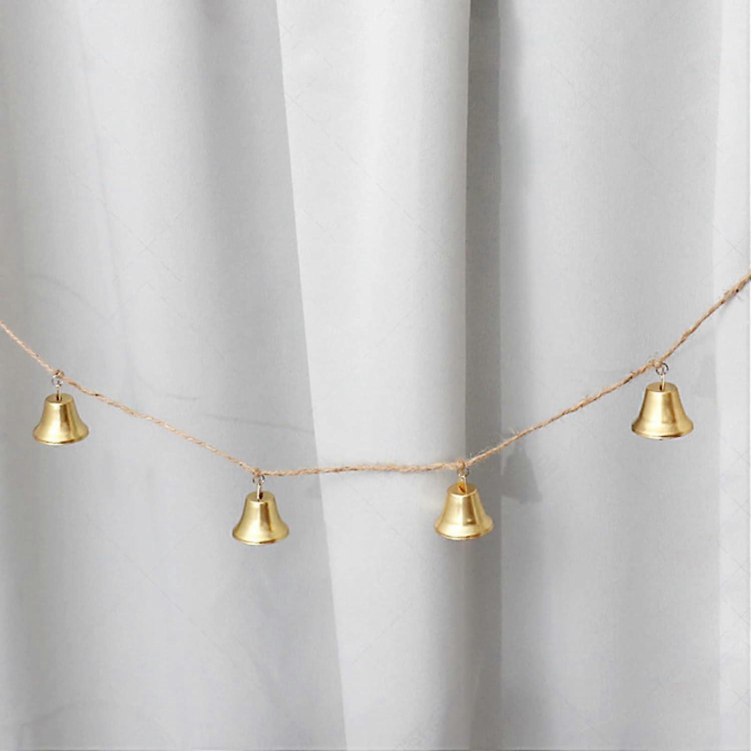 Vintage Jingle Bells Hanging String, 9 Polished Brass Bells Decorative ...