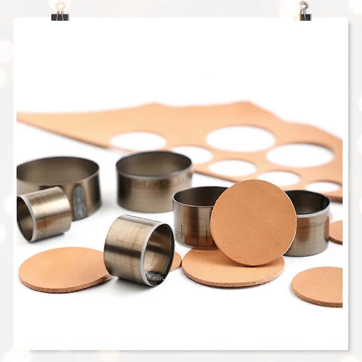 Round Leather Cutter Tool-Round Hand Puncher Craft Cutter Knife Stencil ...