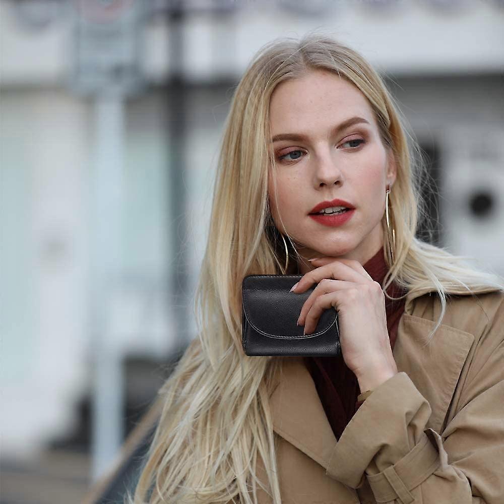 Ladies small real leather RFID protection with coin pocket Mini wallet ...