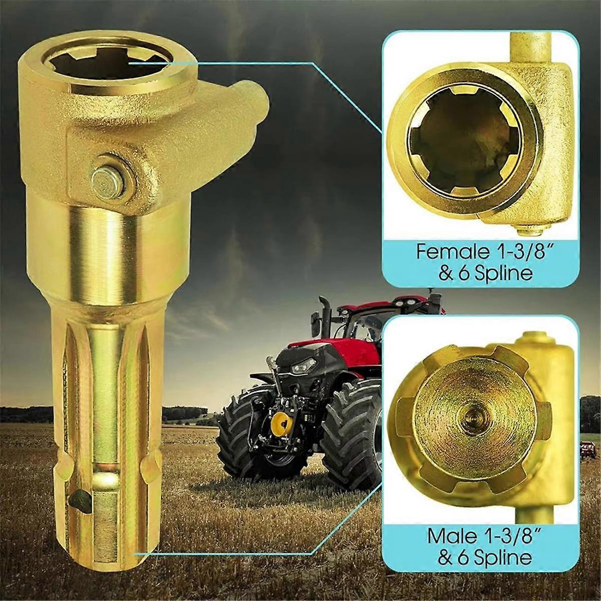 PTO Adapter Female 1 3/8in 6 Spline PTO Extender Up to 70HP Tractor 6 ...