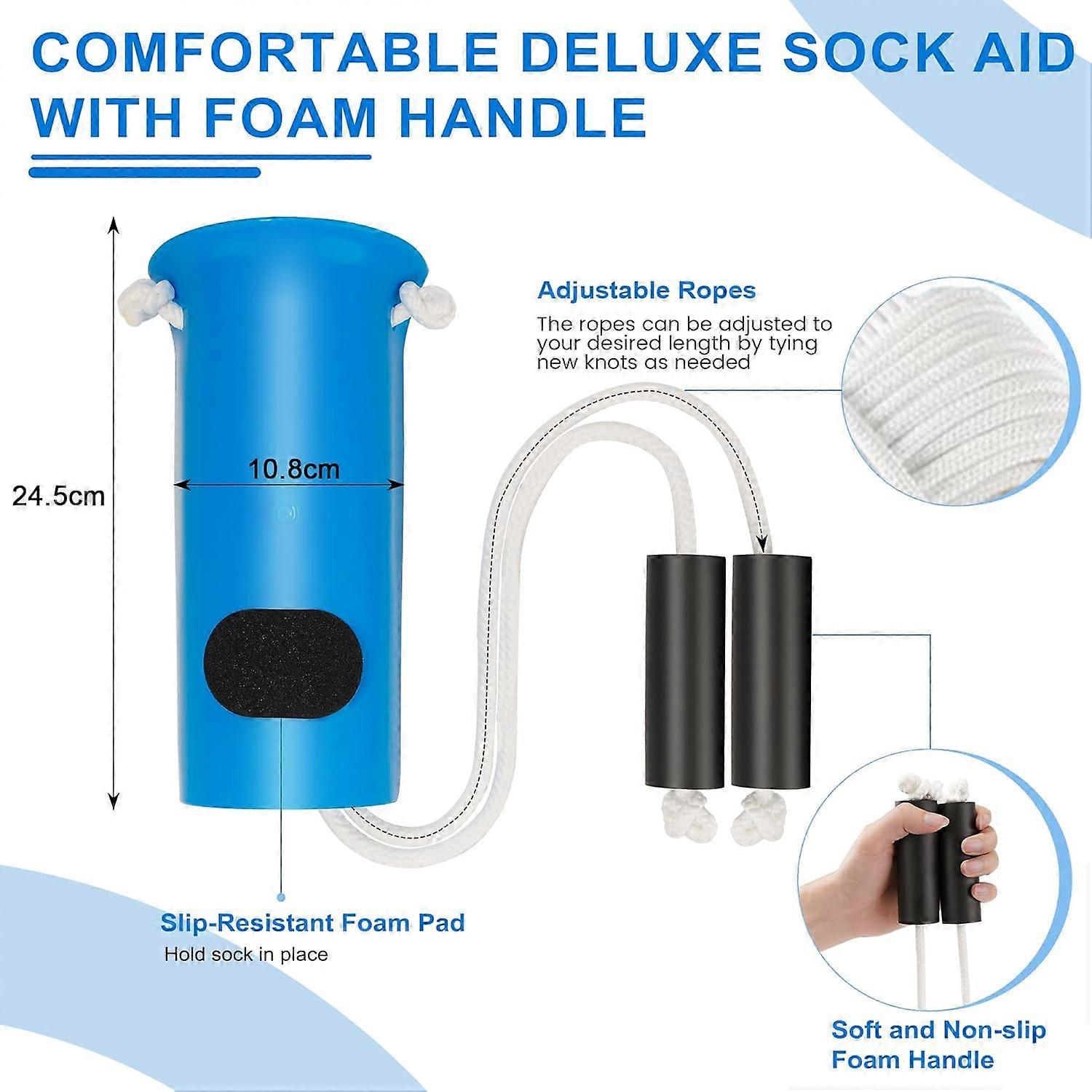 Sock Aids for Putting Socks On and Off , Easy to Use , Sock Helper with ...