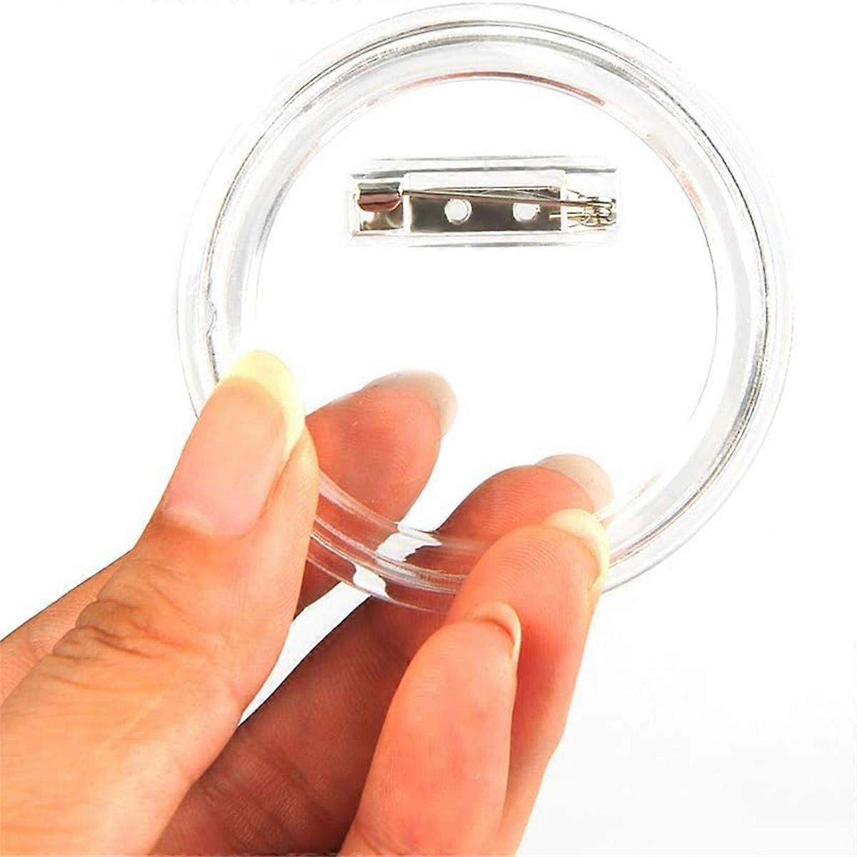 30Pack 58mm Clear Button Pins Acrylic Design Button Badge Clear Picture ...