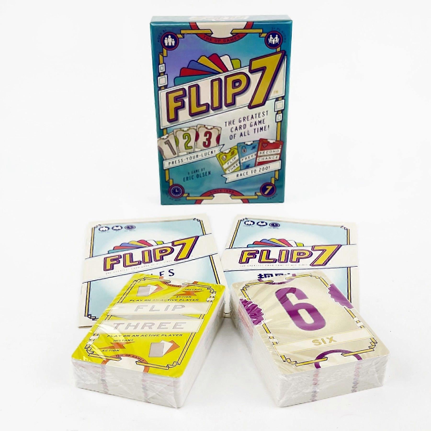 Flip 7 Board Game Press-Your-Luck Entertaining Strategic Tabletop Card ...
