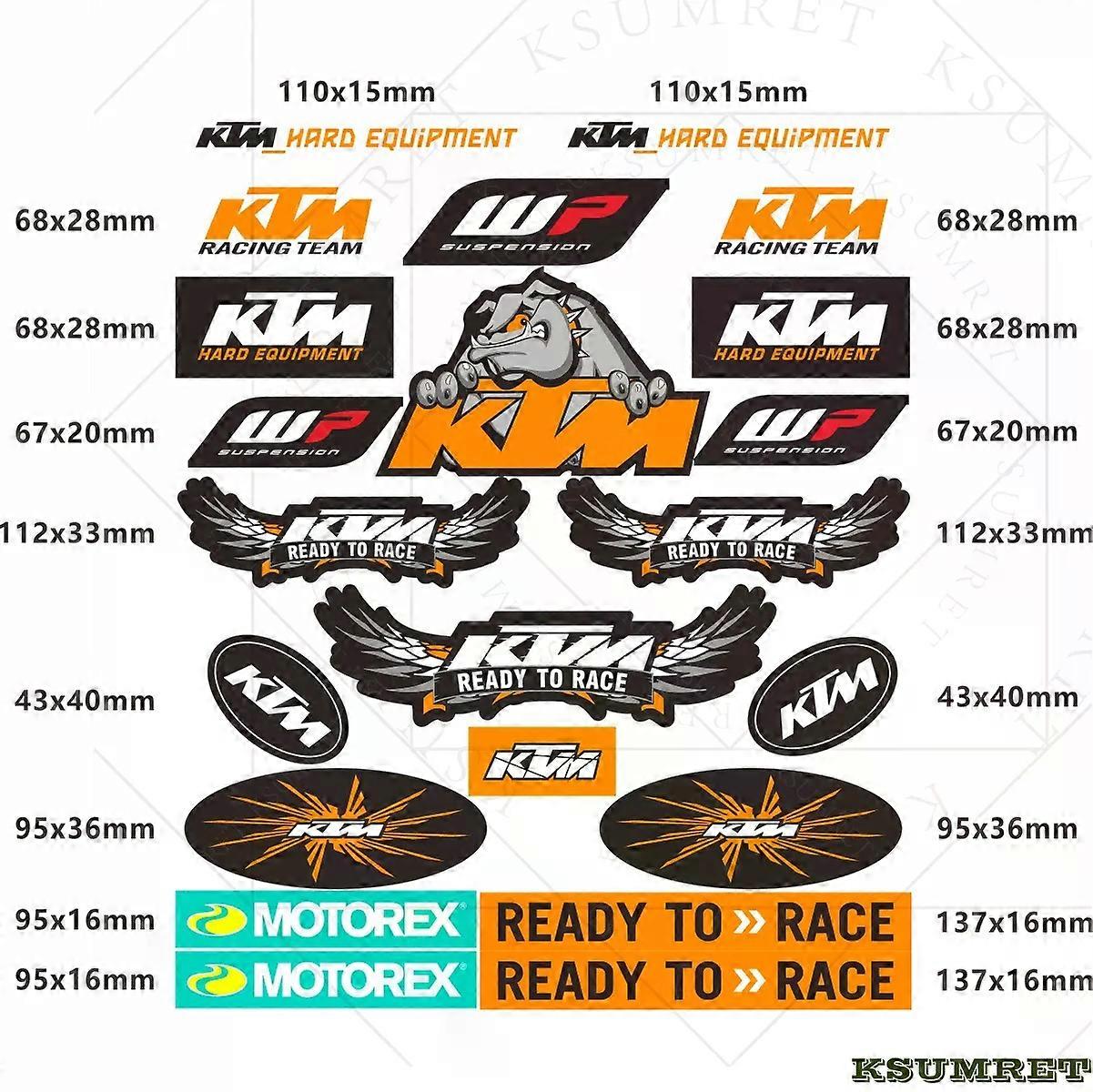 For KTM Reflective Stickers Motorcycle Helmet Waterproof Decals | Fruugo AU