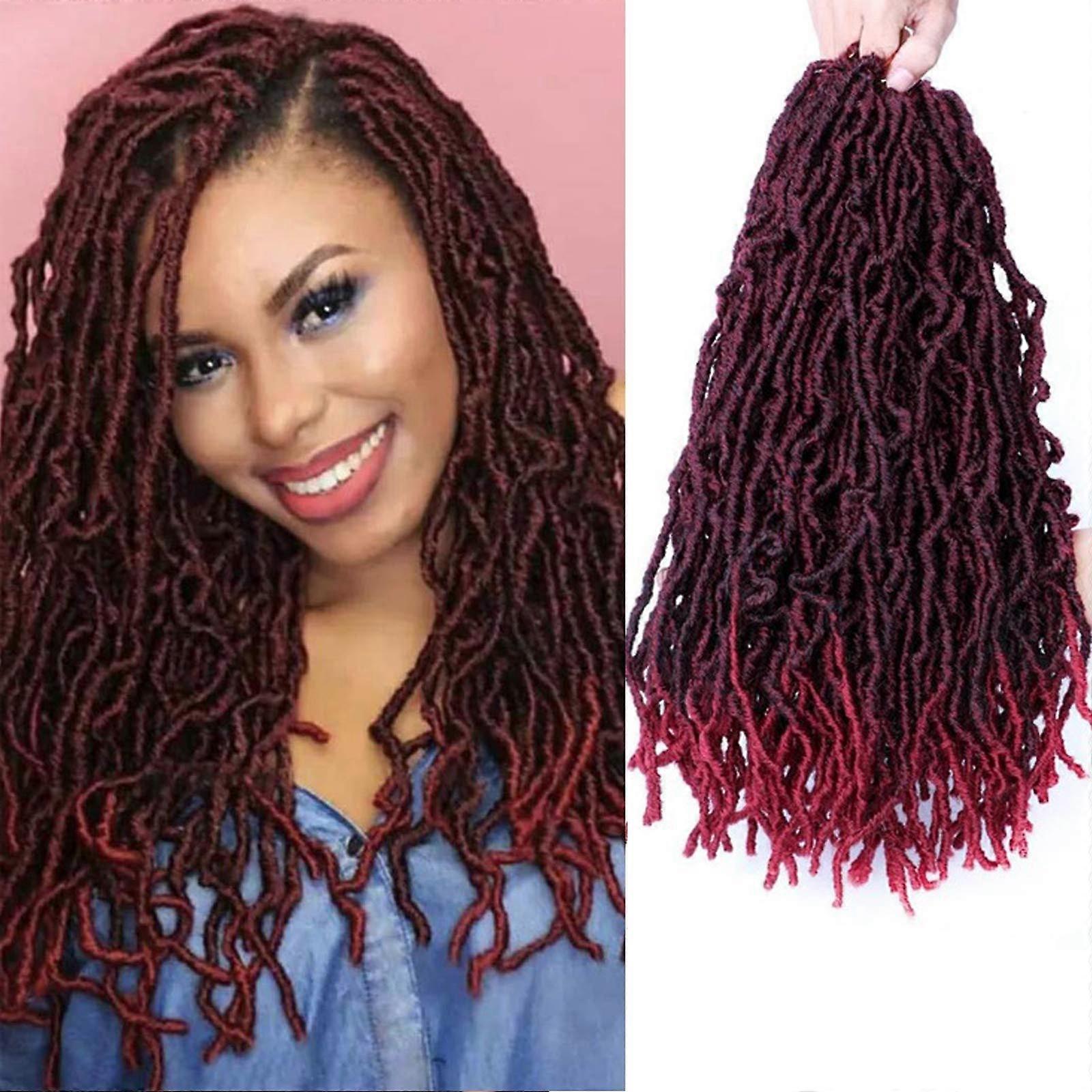 Faux Locs Crochet Hair 6 Packs 18 Inch Prelooped Soft Locs Braids for ...