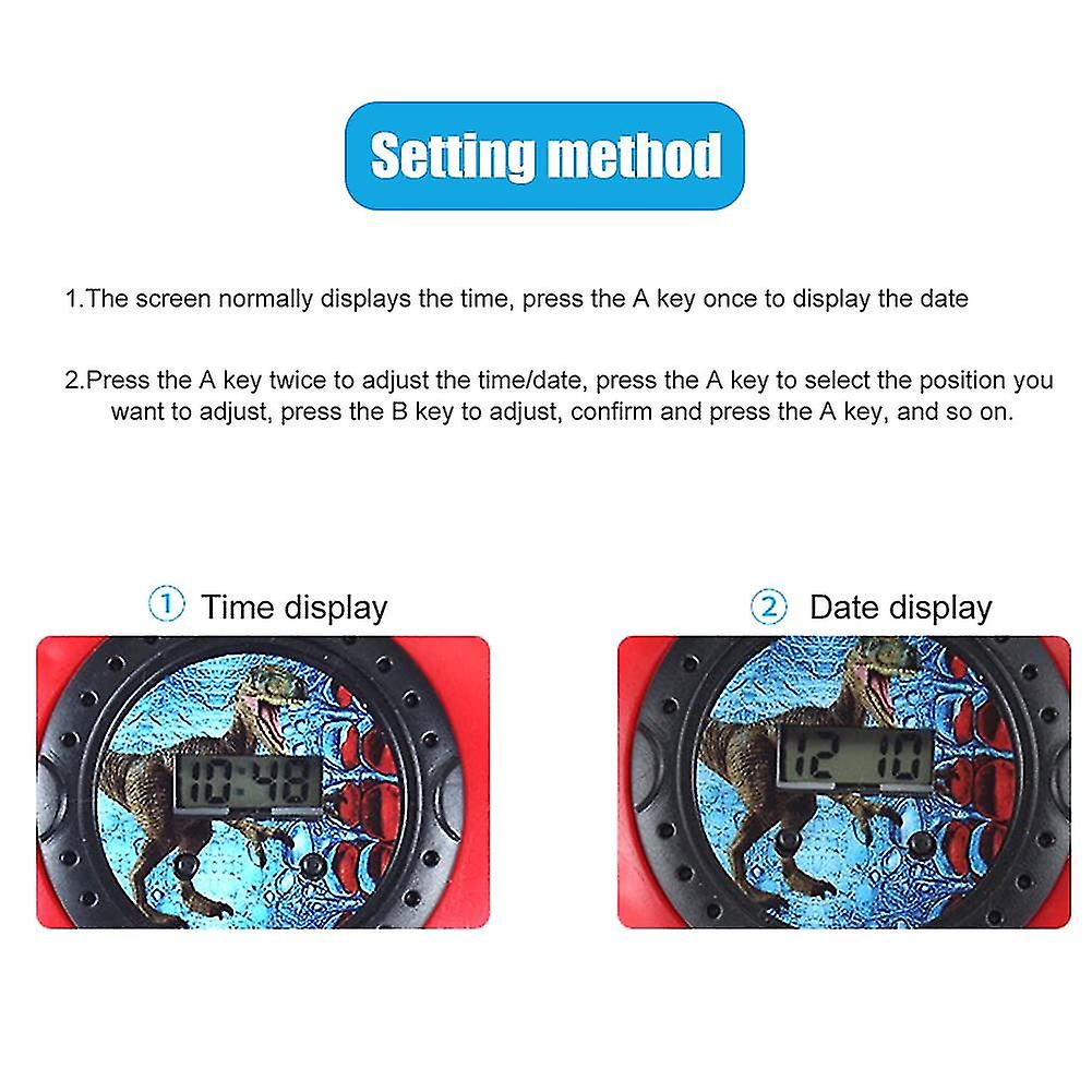 Children Projector Watch With 24 Dinosaur Projection Patterns, 3d ...