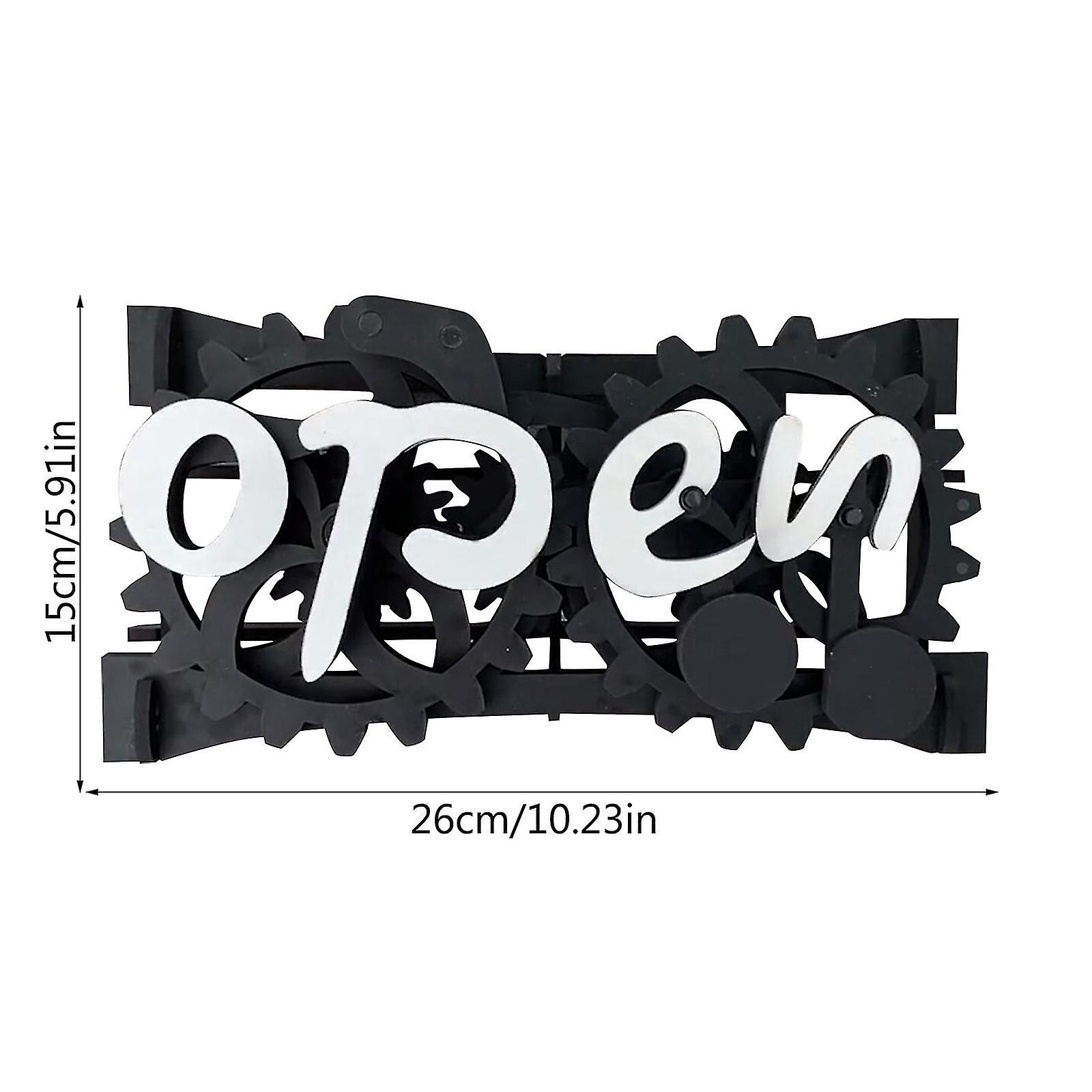Revolutionary Open-closed Sign Board, Wooden Gear Mechanism Convertible ...