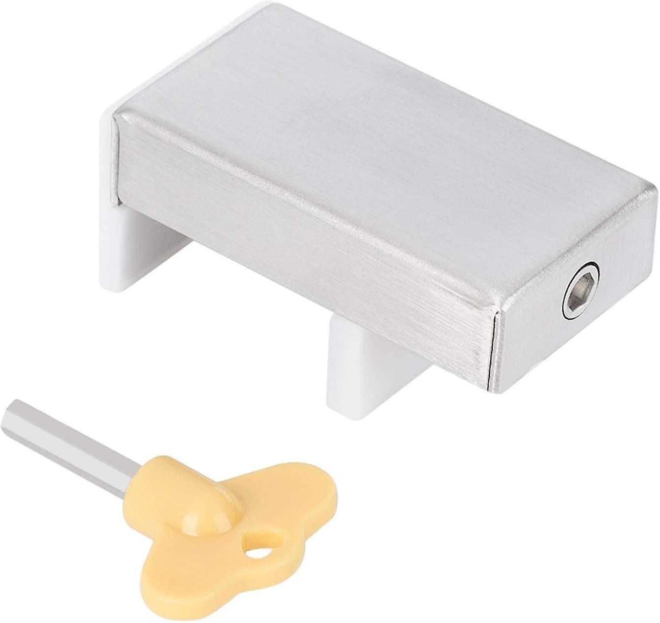 2 Pcs avec clé serrure de sécurité de cadre de porte en alliage d’aluminium, serrures de fenêtre ...