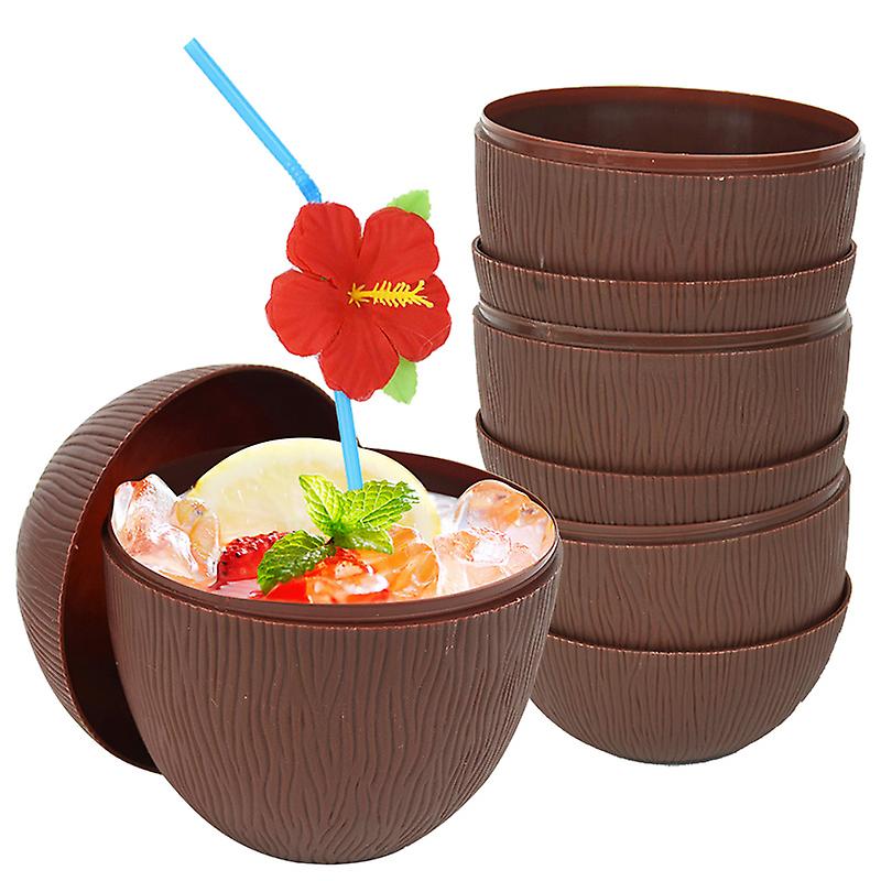 Hawaii Pineapple Coconut Drinking Cup With Disposable Straws For Summer ...
