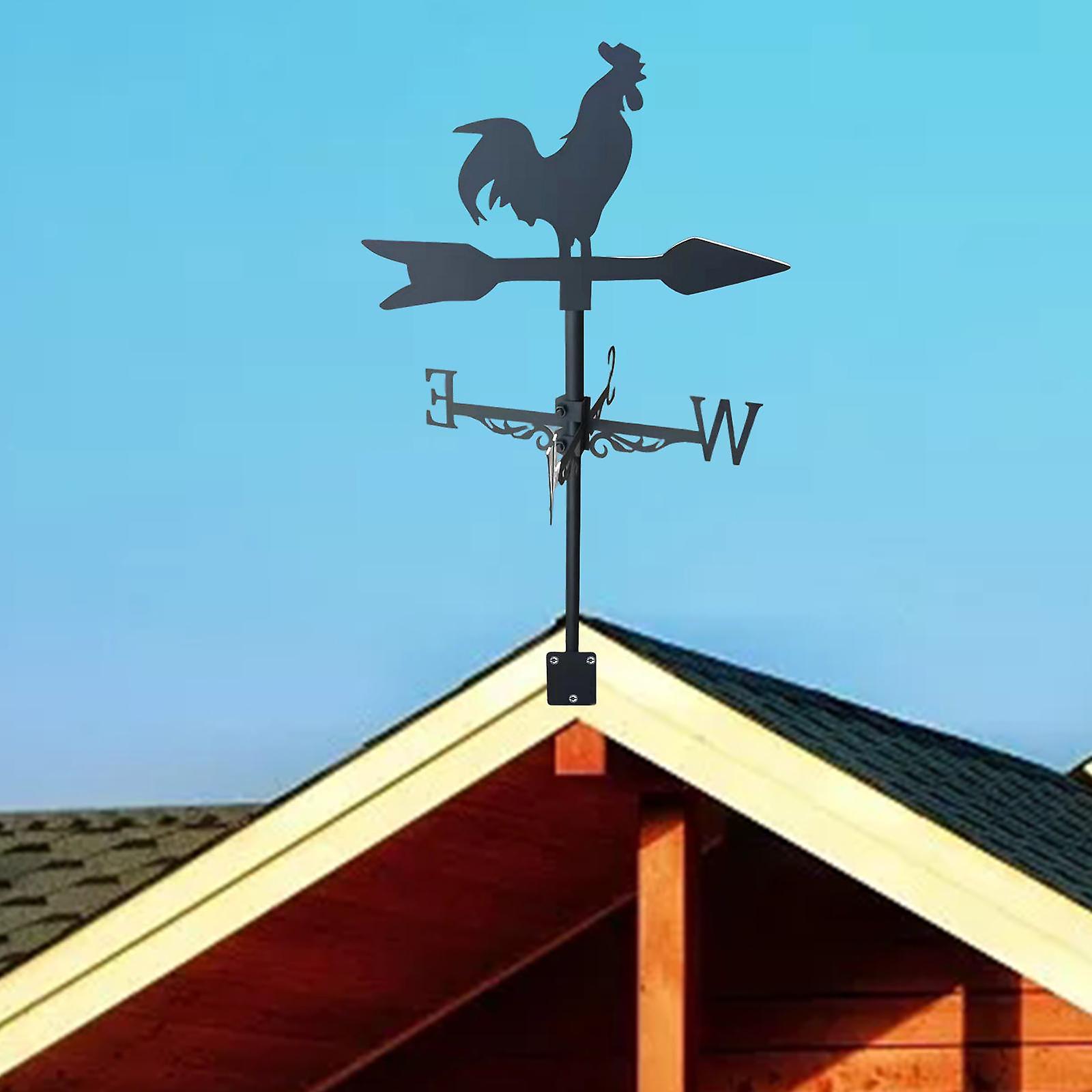 Rooster Weathervane Weather Vane Metal Vintage Style for Yard Garage ...