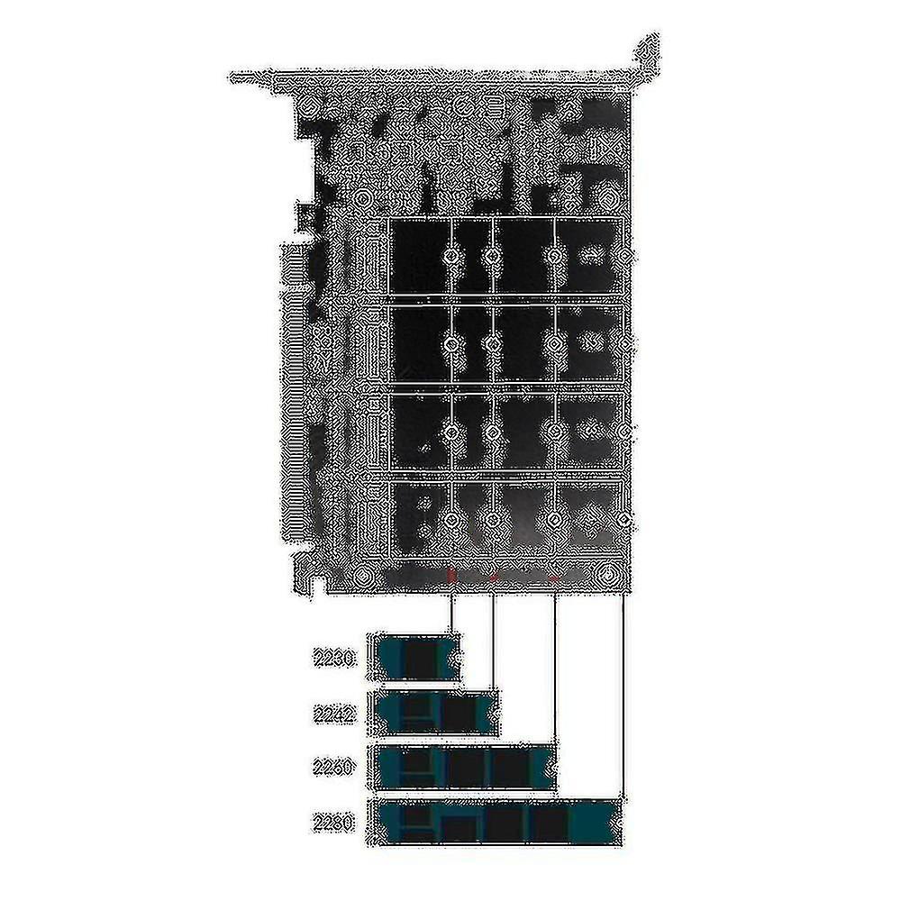 Pciex16 Nvme M2 Mkey Ssd Raid Array Expansion Adapter Card Motherboard ...