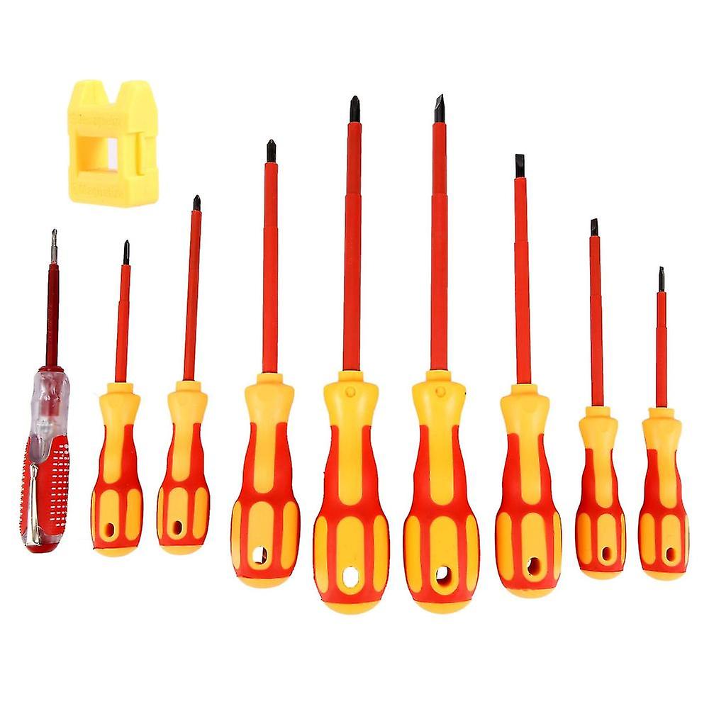 9 Piece 1000v Insulated Electrician Screwdrivers Set With Magnetic Tips ...