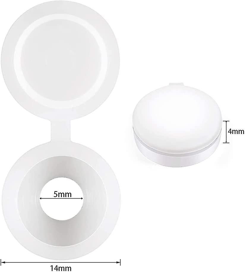 100 Pieces 14mm*5mm Diameter Drilling Hole Plugs Round Clear White ...