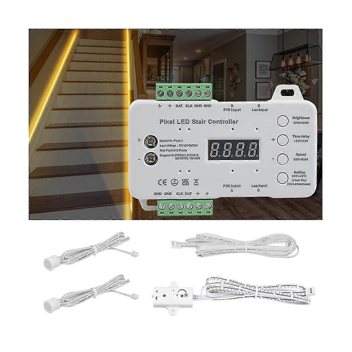 Motion Sensor Led Stair Pixel Lights Controller Rgb Led Controller With ...