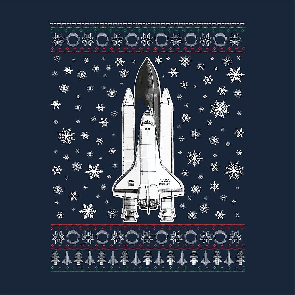 NASA Challenger Shuttle Christmas Knit Pattern Framed Print | Fruugo UK