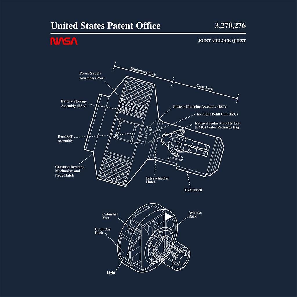 NASA Joint Airlock Quest Blueprint Mug | Fruugo US