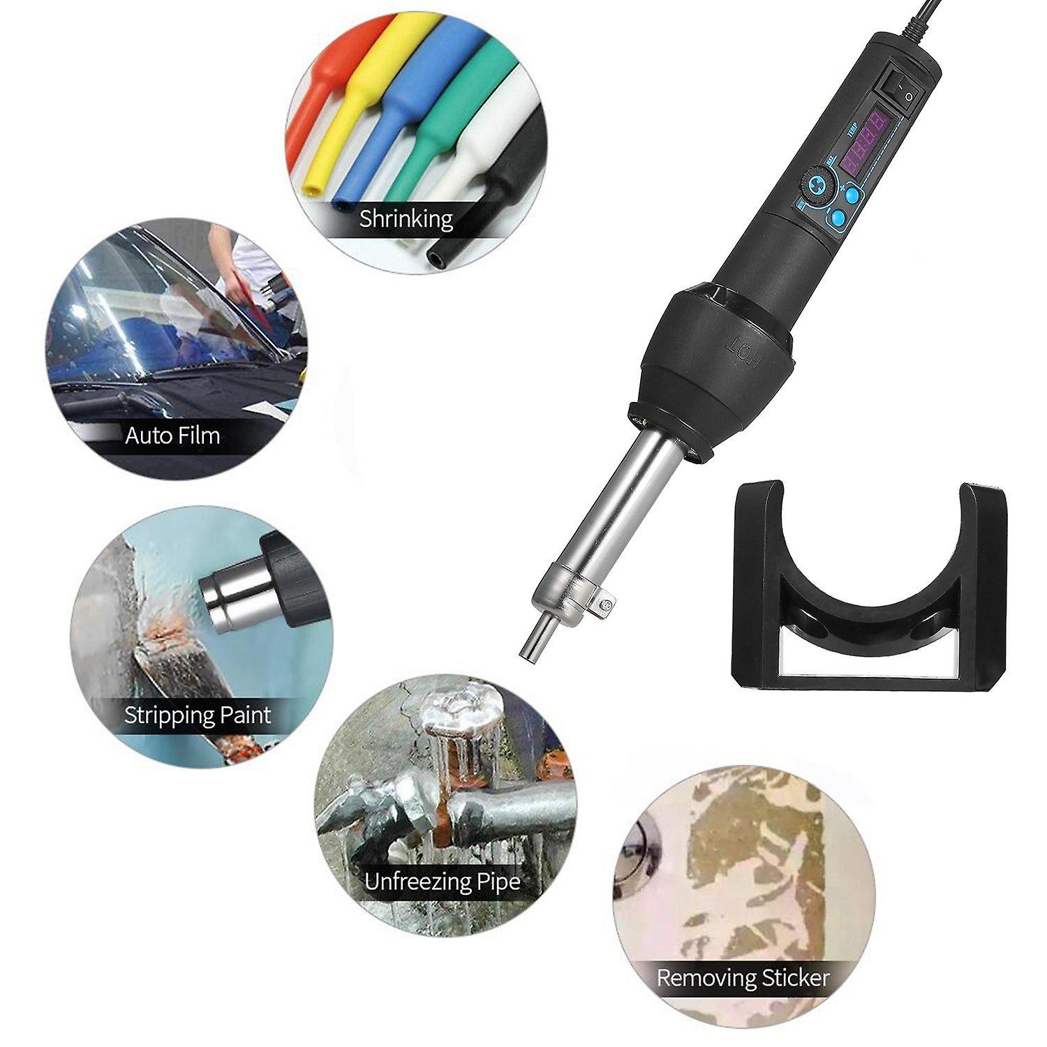 Digital display portable hot air gun heat handheld blower heater tool ...