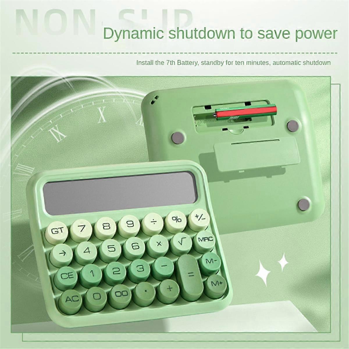 Desktop 12 Digit Cute Calculator, Mechanical Switch Design, Large LCD Display Big Button ...