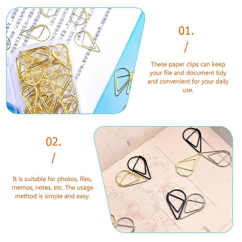 100pcs Paper Clips Drop Shaped Paper Clips Creative Paper Clips ...