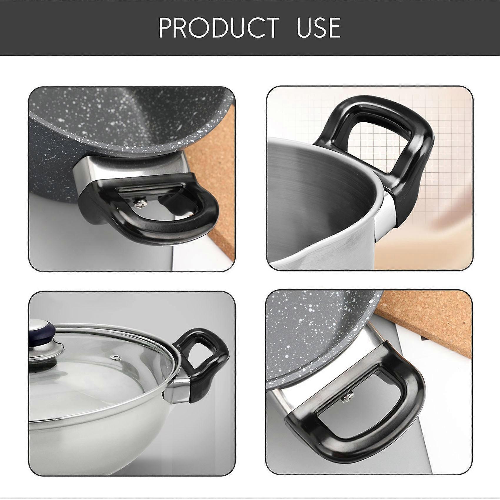 Home Black Silver Bakelite Handle for Fry Saucepan Cookware | Fruugo UK