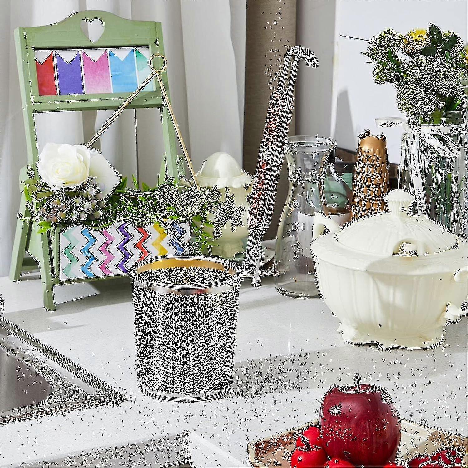 4 Pcs Pasta Cooker Stainless Steel Pasta Basket With Wood Handle ...