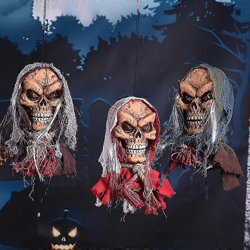 Halloween Haunted House Horror Latex Human Head Props Party Decorations ...