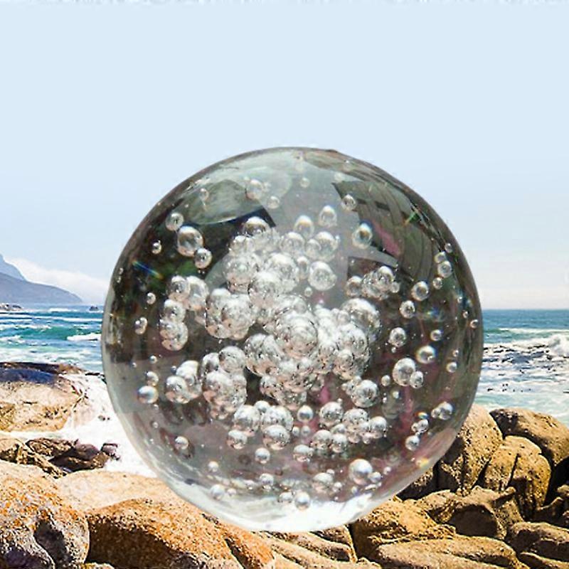 Transparent Bubbles Sphere Faux Crystal Glass Ball Home Office Ornament ...