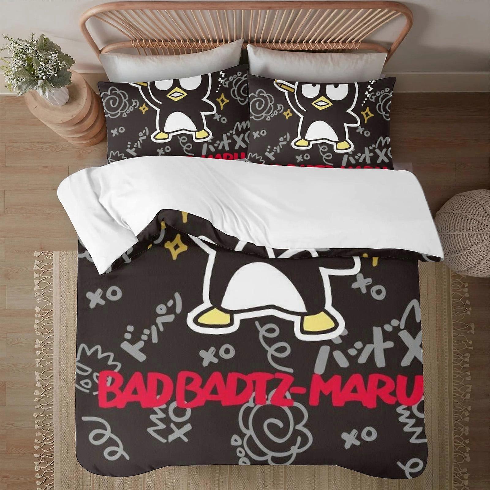 v6104 Bed Sheets Bedding Bad Badtz-Maru 3-Piece Bedding Set1 Quilt ...