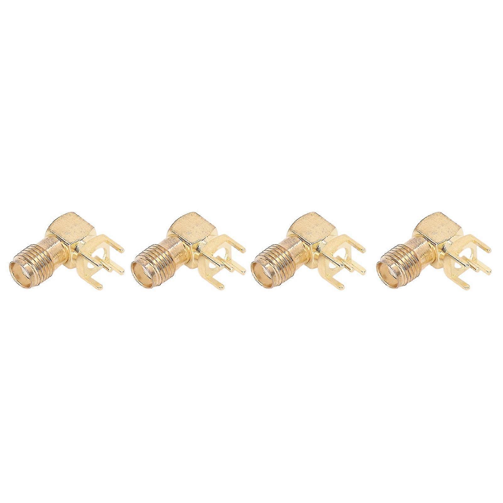 RF Connector Panel 90 Degree 4 Pin Coaxial Adapter 10Pcs Antenna Base ...