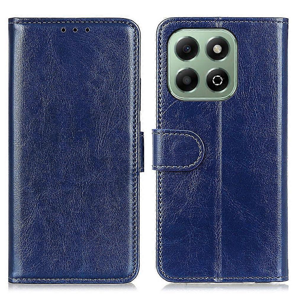 For Honor X6b 4G Case Crazy Horse Texture PU Leather Phone Stand Cover ...