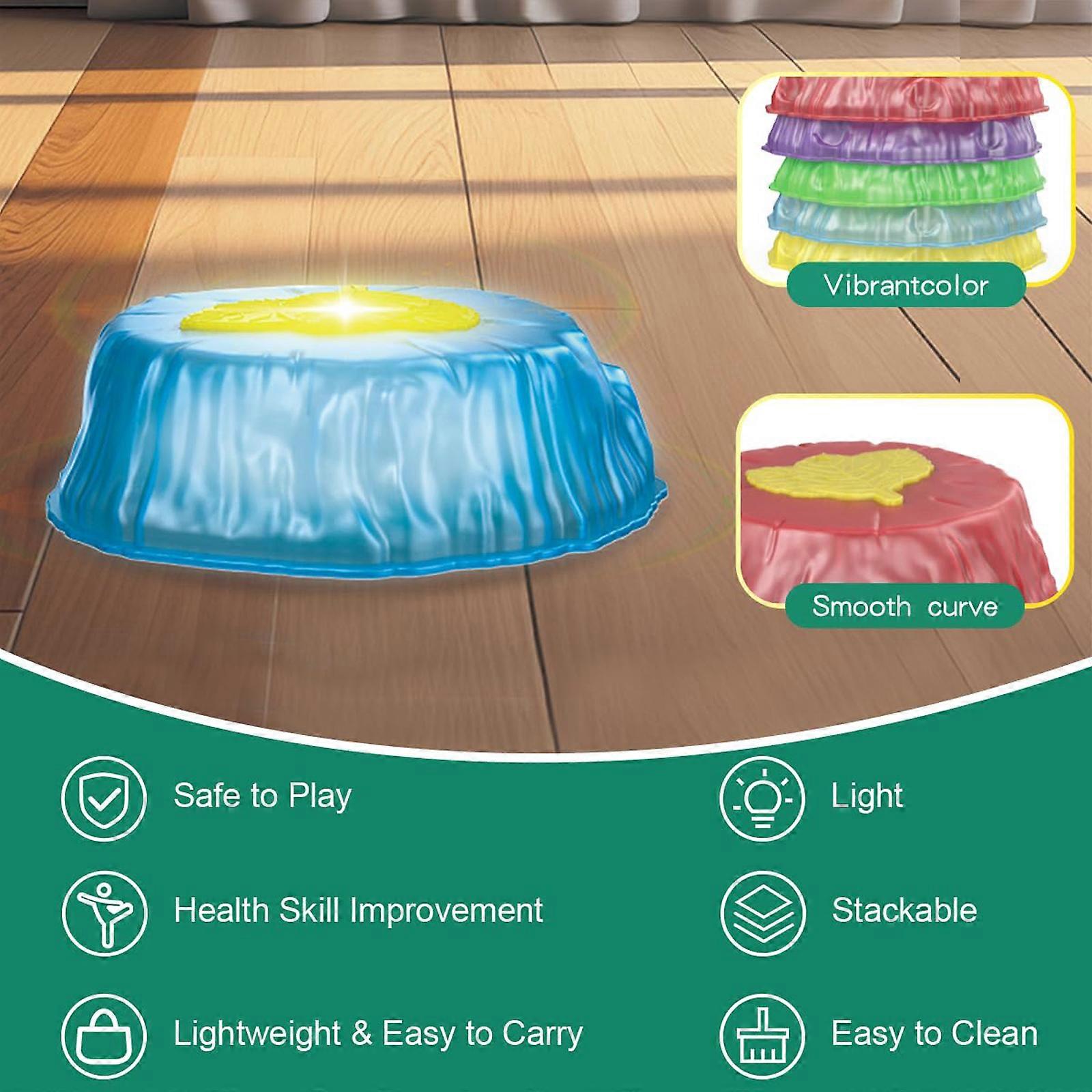 Light Up Balance Stepping Stones for Kids Non-Slip Glow-in-the-Dark ...