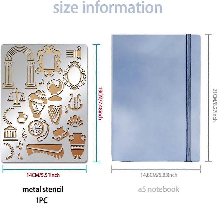 Roman Element Theme Stainless Steel Metal Stencils 5.5x7.5inch Stencil ...