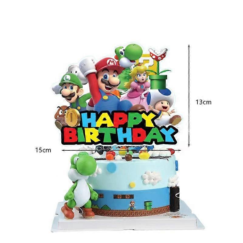 13 Pieces Mario Cake Topper, Mario Cake Topper, Mario Kid Cake Topper ...