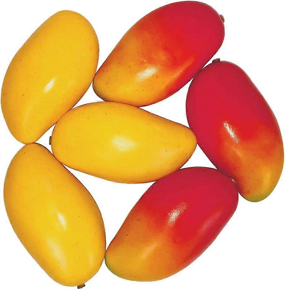 6 Pcs Artificial Mangoes Simulation Fake Fruit Home Decor Photo Props ...