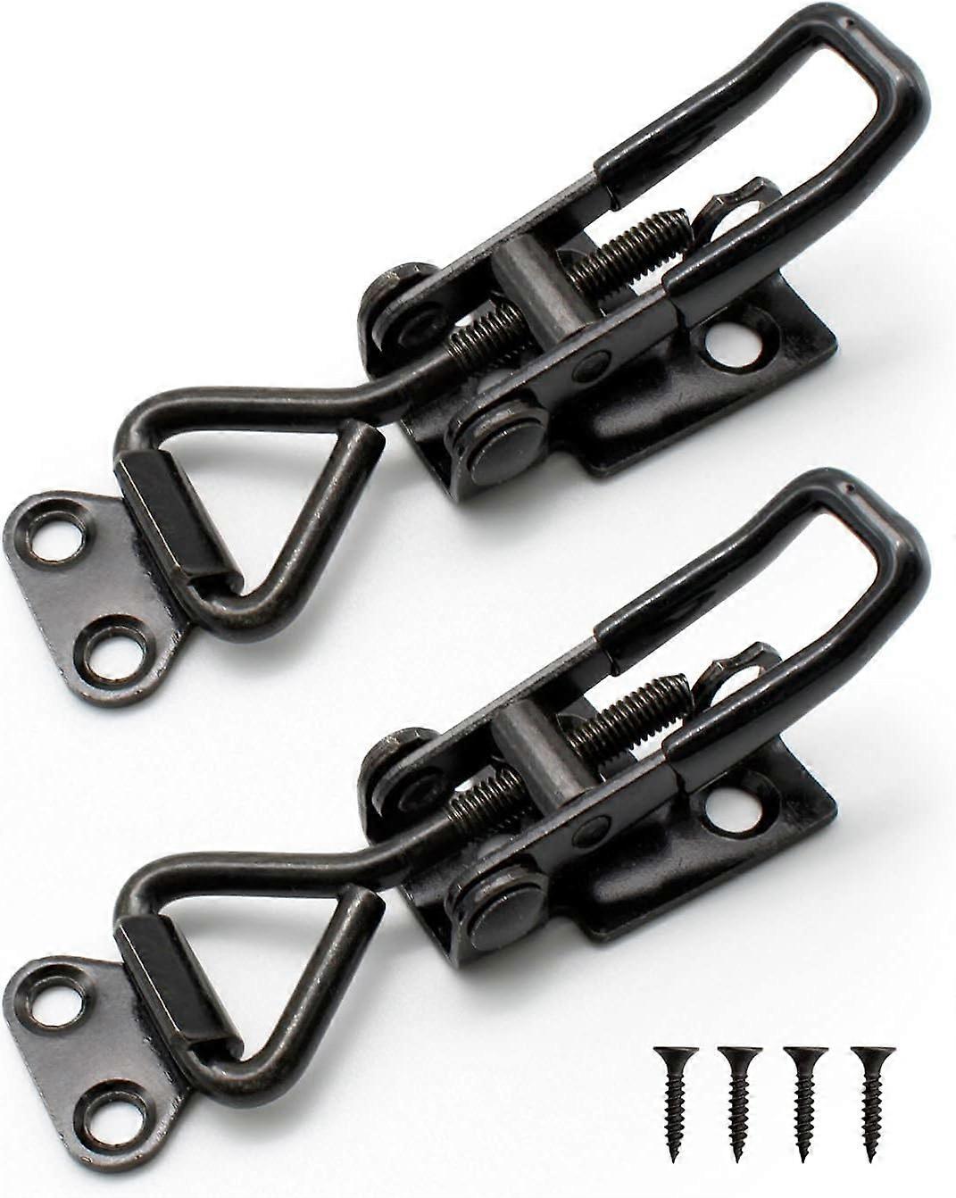 2 Pieces Adjustable Toggle Clamps, Steel Latch Clip, Heavy 100 KG/ 220 ...