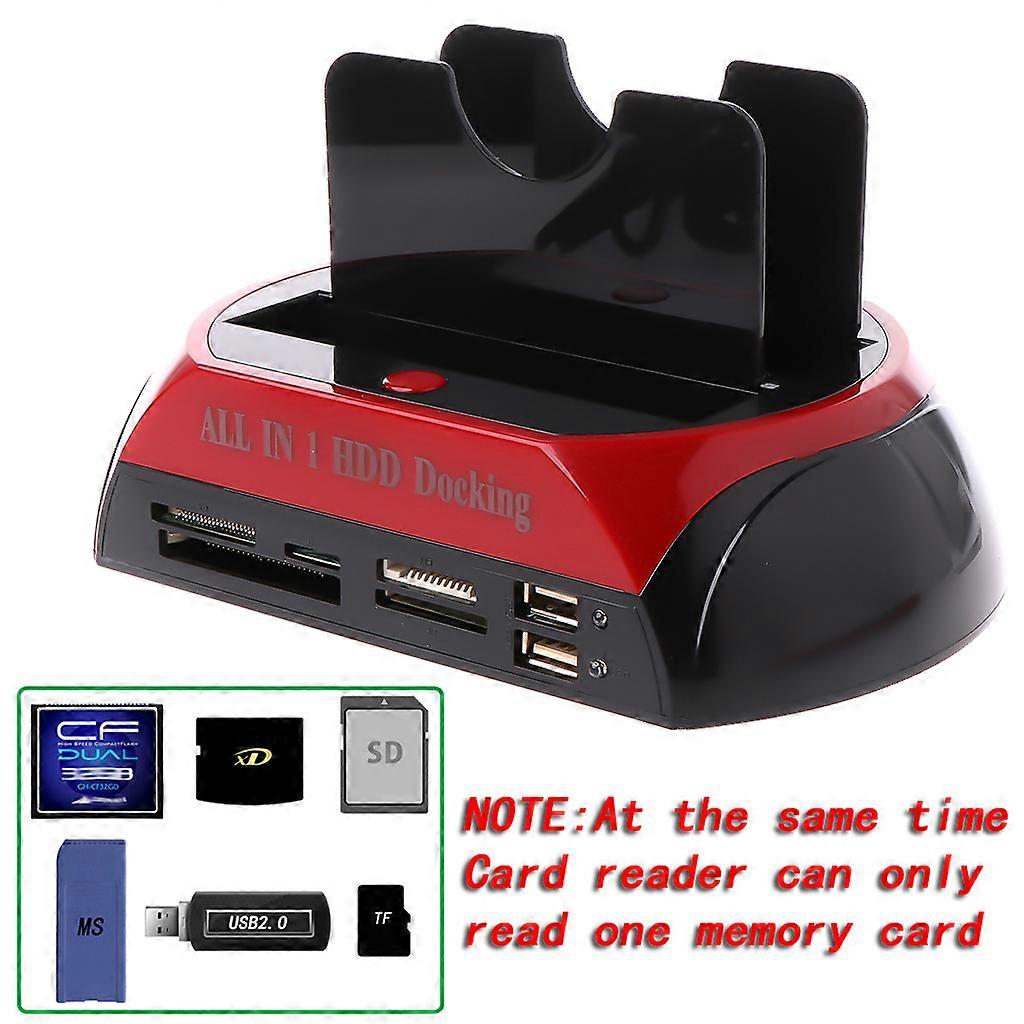 IDE Sata Dual HDD Docking Station Hard Disk Drive USB 2.5 3.5 Reader US ...