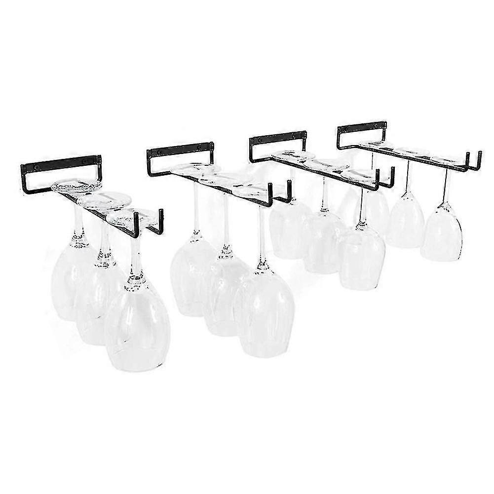 4 Pcs Wine Glass Racks Wall Mounted Hanging Rack Shelf Wine Cup Display ...
