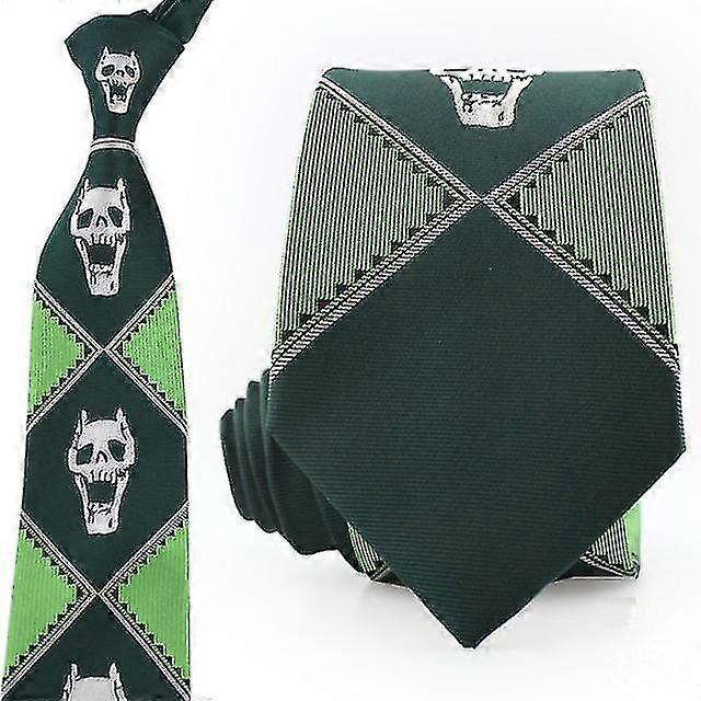 Anime Jojo Bizarre Adventure Necktie Killer Queen Kira Yoshikage Skull ...