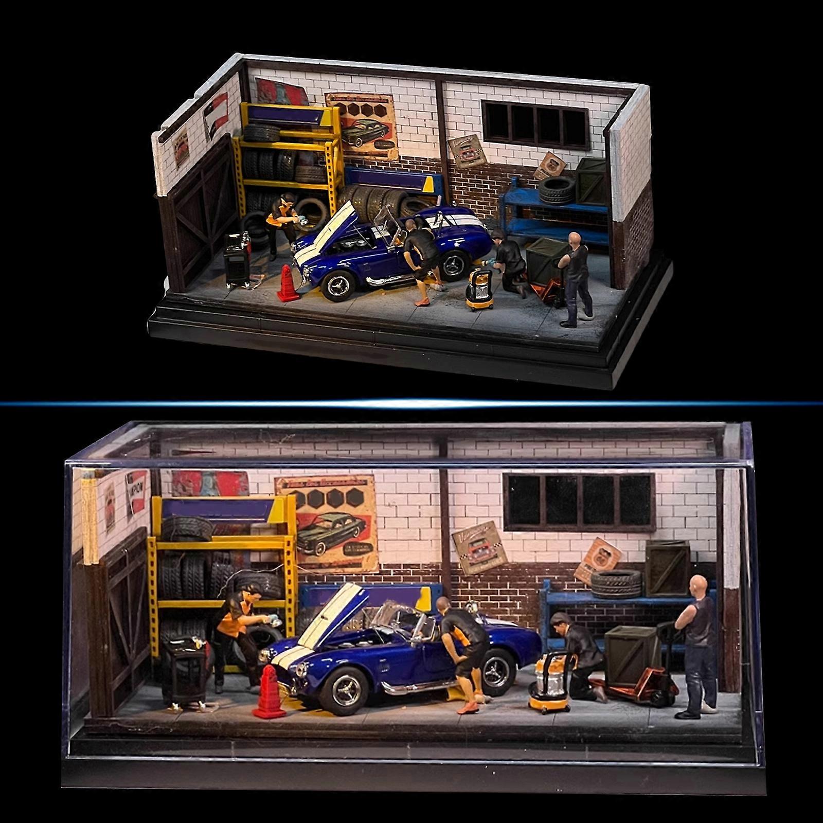 1/64 Scale Garage Prop Model Repair Workshop Scene Display Model Set jy ...