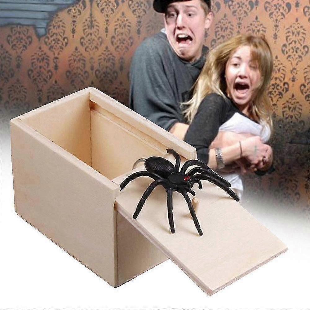 Spider Prank Scare Box, Wooden Tricky Scare Box, Practical Joke Boxes ...