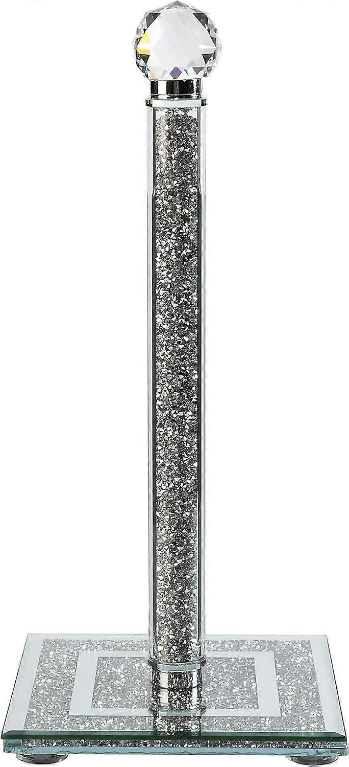 11.8-Inch Crystal Paper Towel Holder with Weighted Base, Quick-Release ...