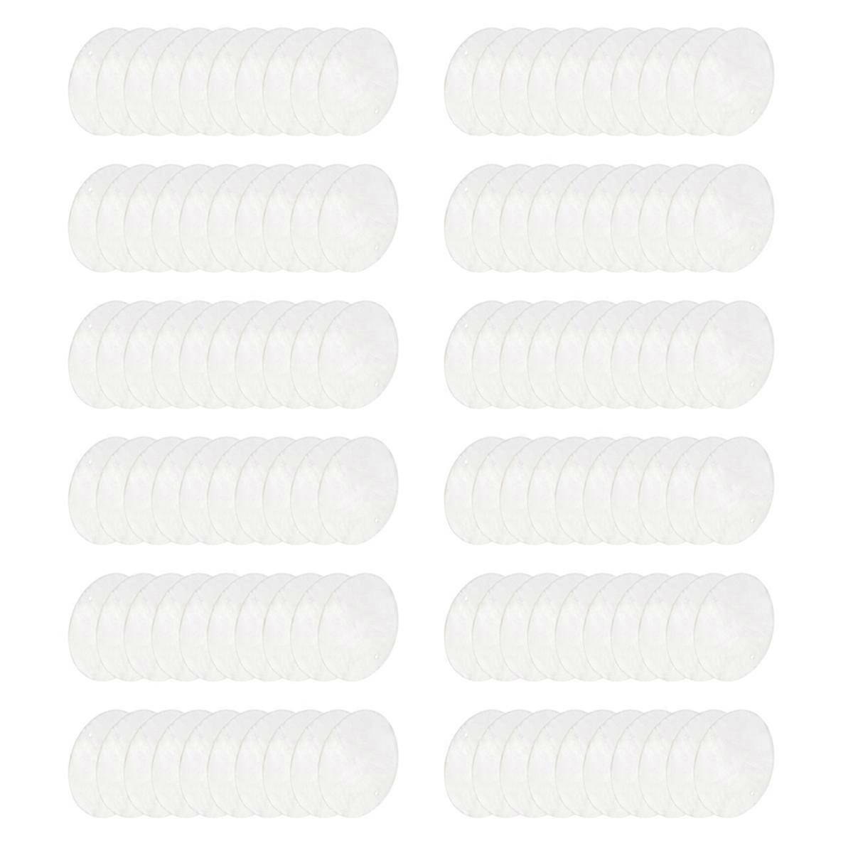 120 Pieces Flat Round Natural Shell Flake Beads Ocean Summer Ornaments ...