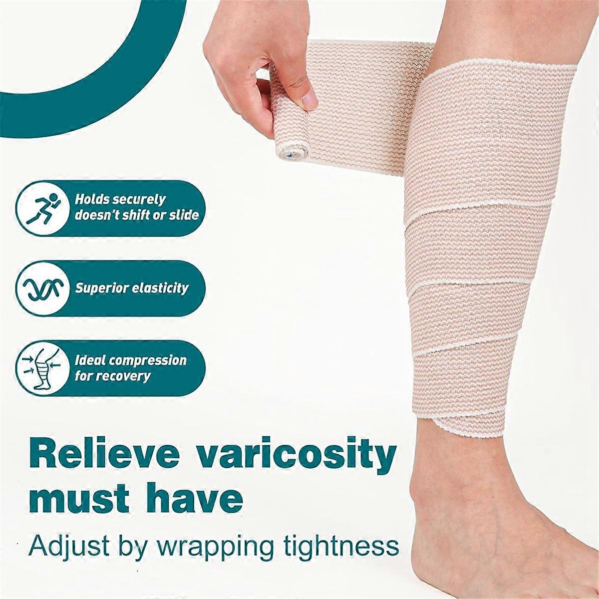 10 Pack Elastic Bandage Wrap 4 Inch, Compression Wrap Bandage for Legs ...