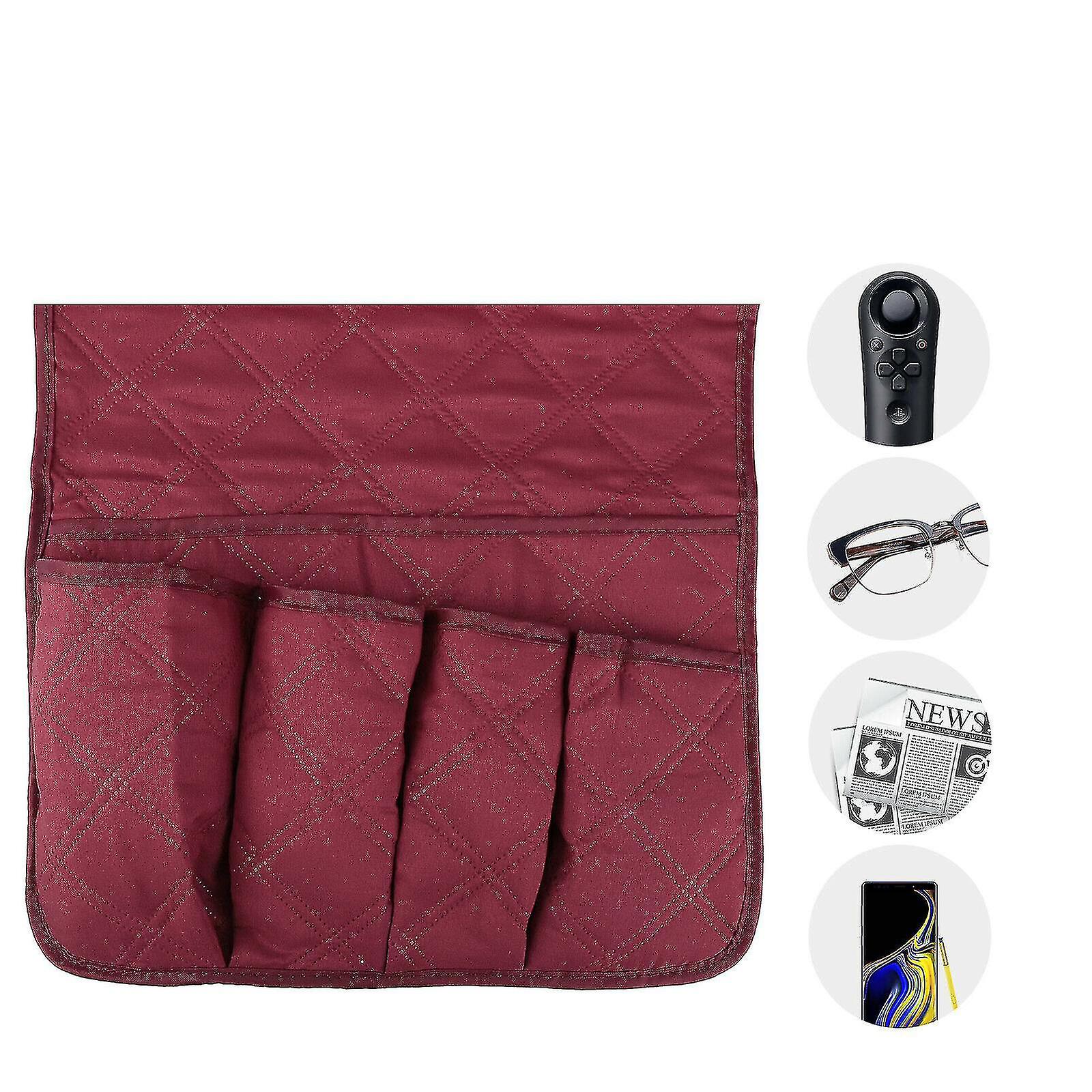 Armrest Organizer Tv Remote Holder 5 Pocket Caddy For Couch Sofa ...