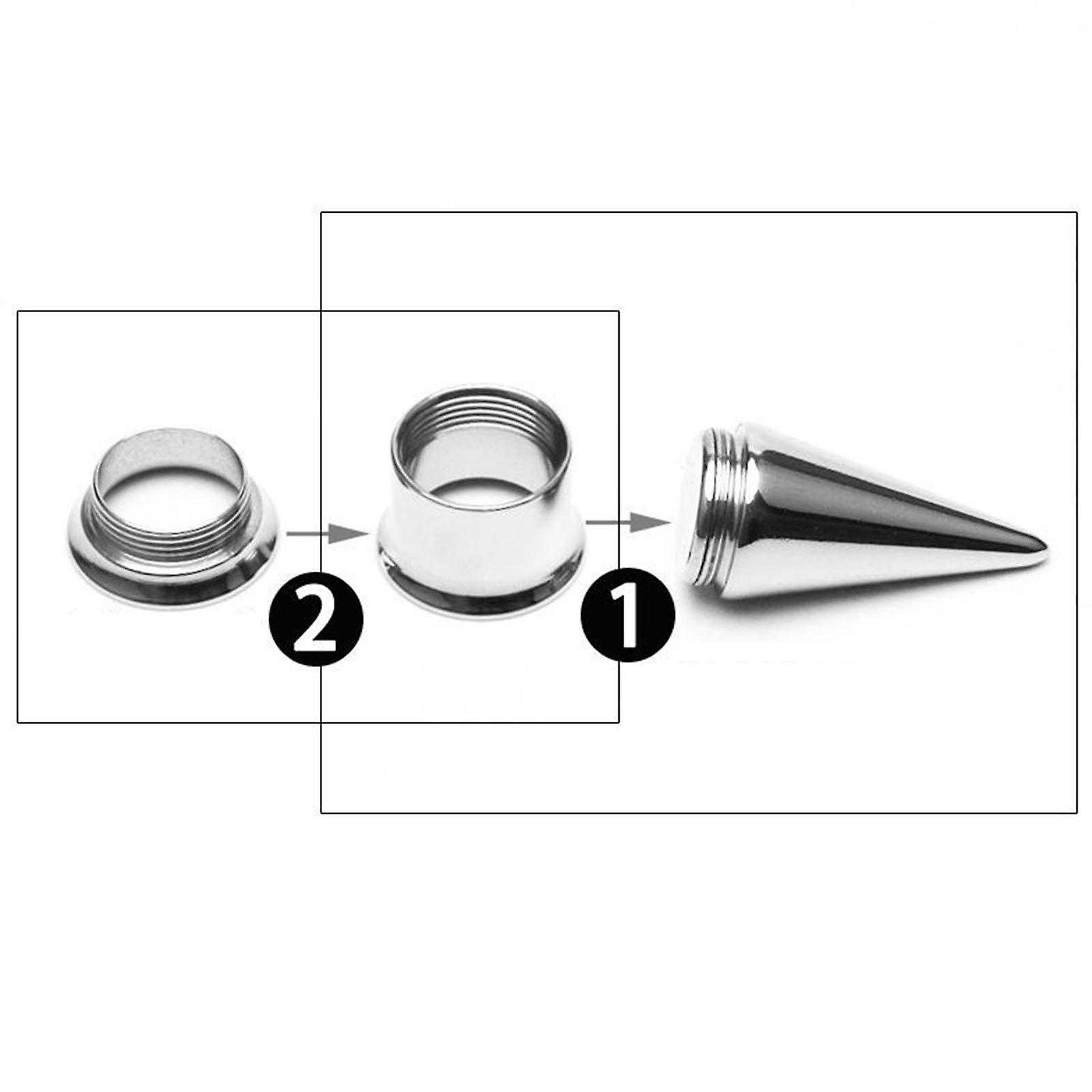 6x Stainless Steel Ear Gauge Stretching Kit Plug Taper Insertion Pin ...